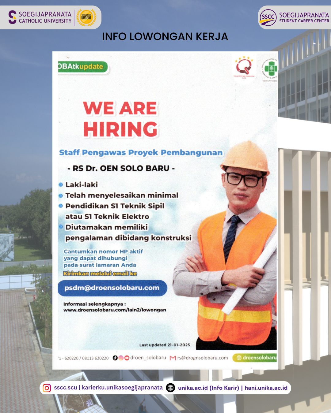 "Staff Pengawas Proyek Pembangunan"